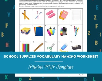 Insect Vocabulary Naming Worksheet for English Learners and English ...