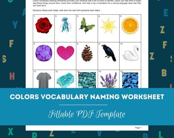 Beach Vocabulary Naming Worksheet for English Learners and English ...