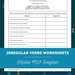 Irregular Verbs Worksheets Bundle for English Learners and English ...