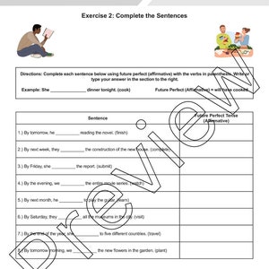 Future Perfect Tense Verb Lesson: Introduction 3 Worksheets editable ...