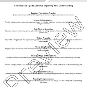 Interrogative Pronouns Lesson: Introduction + 2 Worksheets (editable ...