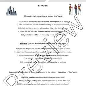 Future Perfect Continuous Tense Verb Lesson: Introduction 3 Worksheets ...