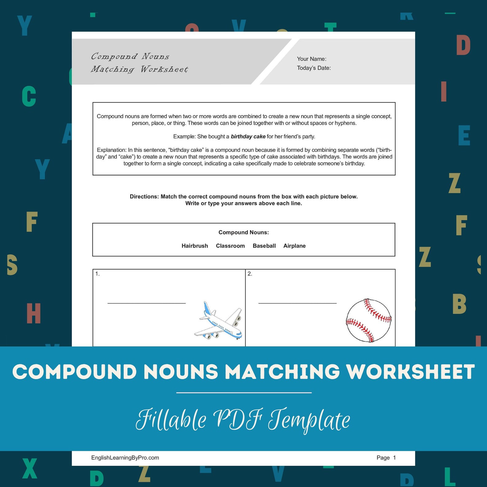 Noun Worksheets Bundle for English Learners and English Teachers ...