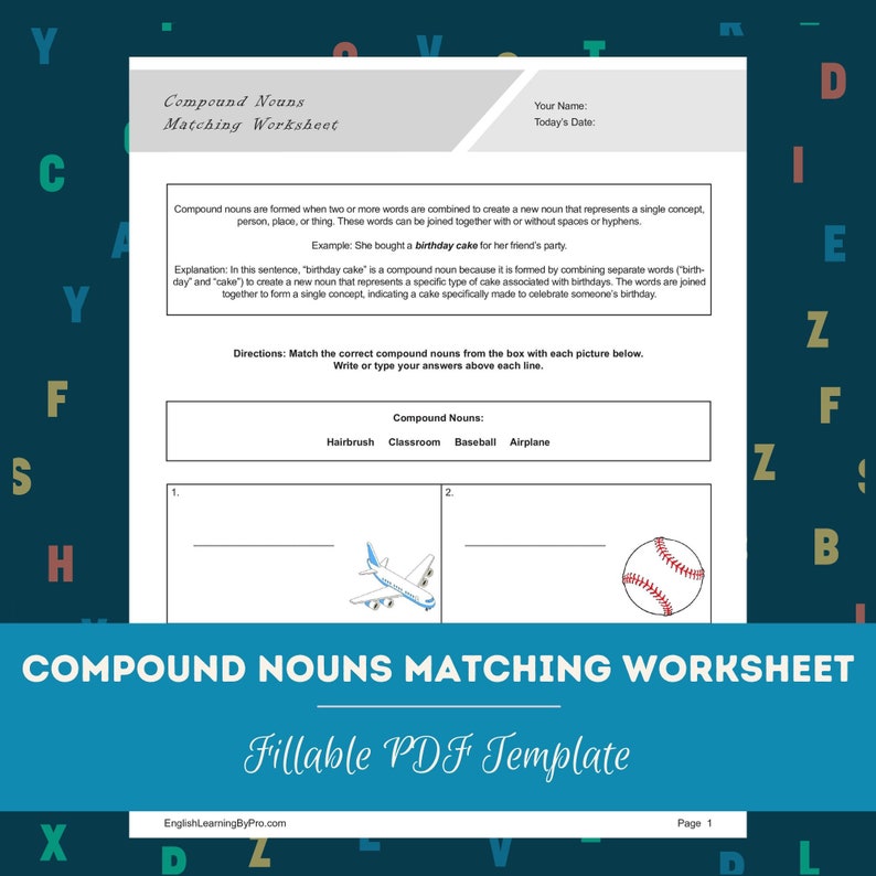 Noun Worksheets Bundle for English Learners and English Teachers ...