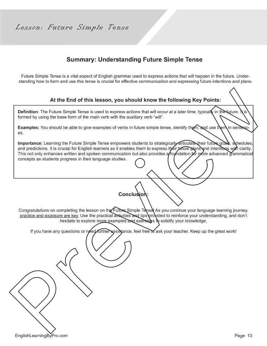 Future Simple Tense Verb Lesson: Introduction 3 Worksheets editable ...