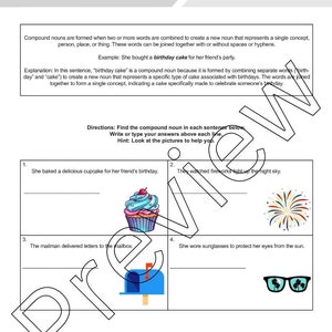 Compound Nouns Worksheets Bundle for English Learners and English ...