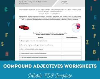 Descriptive Adjectives Worksheets Bundle for English Learners and ...