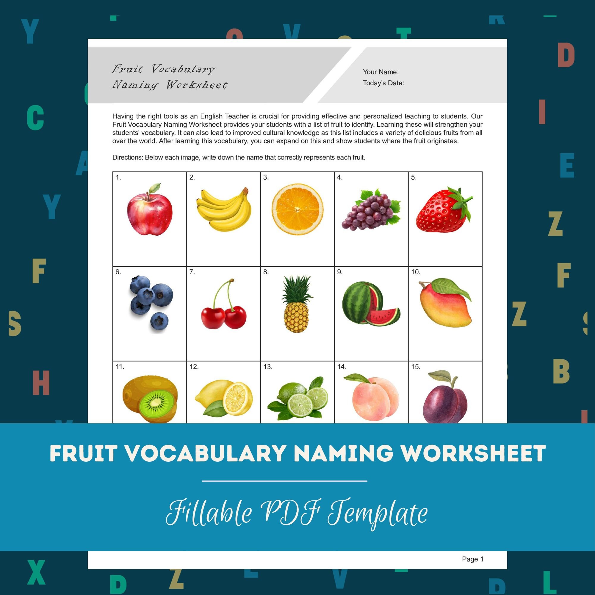 Vocabulary Naming Worksheets Bundle for English Learners and English ...