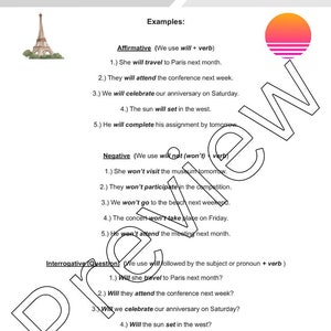Future Simple Tense Verb Lesson: Introduction + 3 Worksheets (editable ...