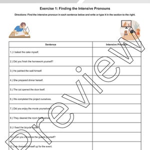 Intensive Pronouns Lesson: Introduction + 3 Worksheets (editable ...
