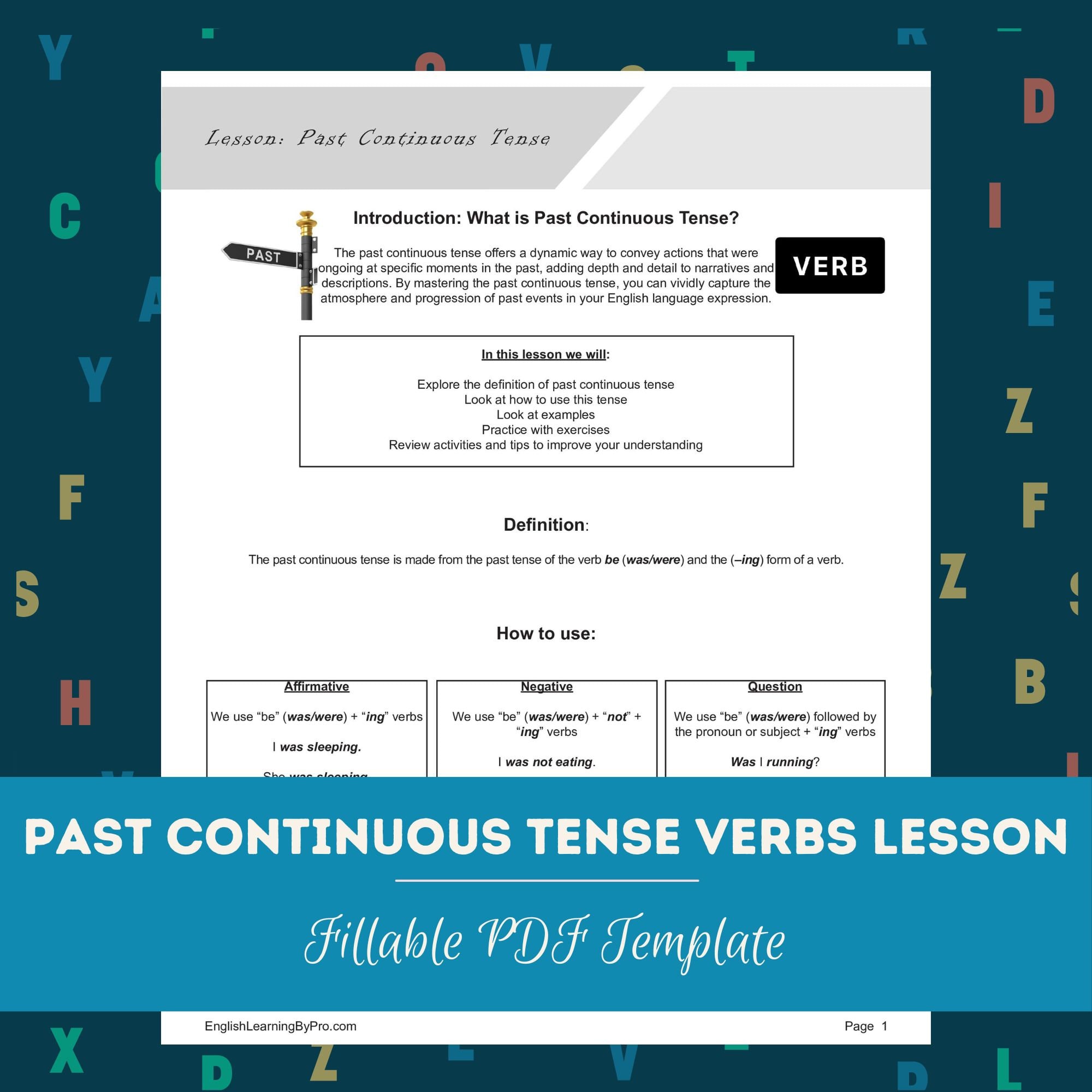 Past Continuous Tense Worksheets