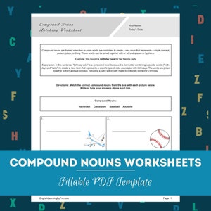 Compound Nouns Worksheets Bundle for English Learners and English ...