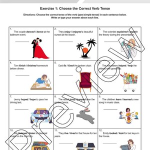 Past Simple Tense Verbs Lesson: Introduction + 3 Worksheets (editable ...