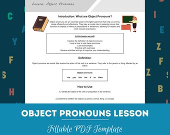 Reciprocal Pronouns Lesson: Introduction + 2 Worksheets (editable ...