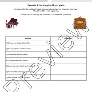 Modal Verbs Lesson: Introduction + 5 Worksheets (editable, Fillable ...