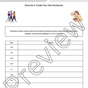 Future Perfect Continuous Tense Verb Lesson: Introduction 3 Worksheets ...