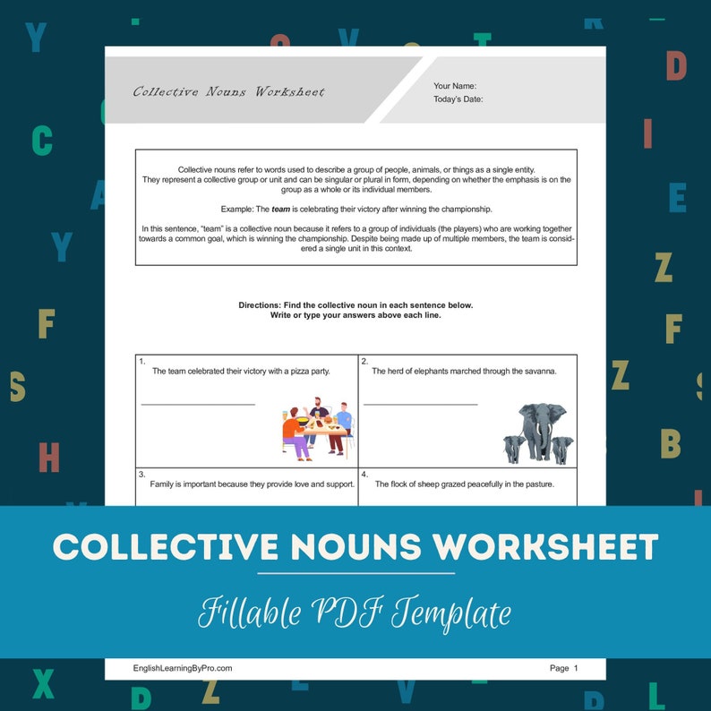 Noun Worksheets Bundle for English Learners and English Teachers ...