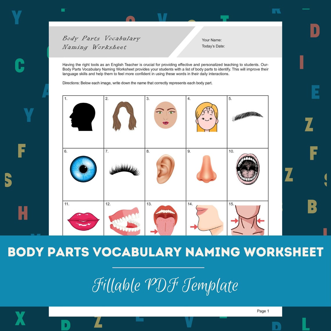 Vocabulary Naming Worksheets Bundle for English Learners and English ...