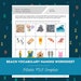 Vocabulary Naming Worksheets Bundle for English Learners and English ...