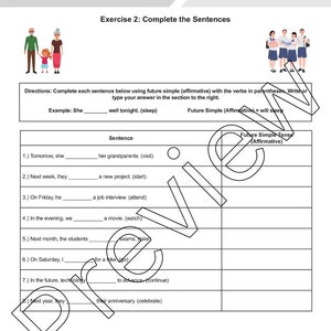 Future Simple Tense Verb Lesson: Introduction + 3 Worksheets (editable ...