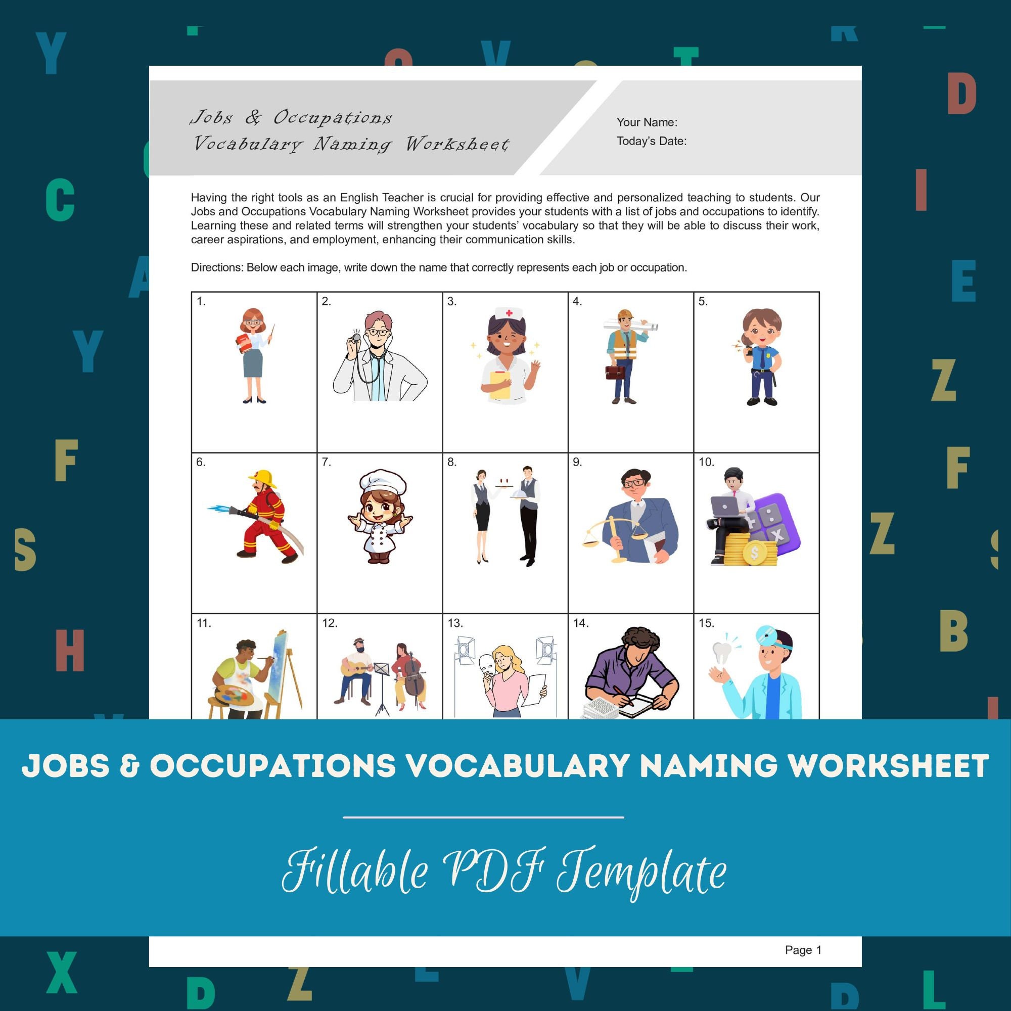 Vocabulary Naming Worksheets Bundle for English Learners and English ...