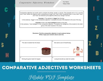 Descriptive Adjectives Worksheets Bundle for English Learners and ...