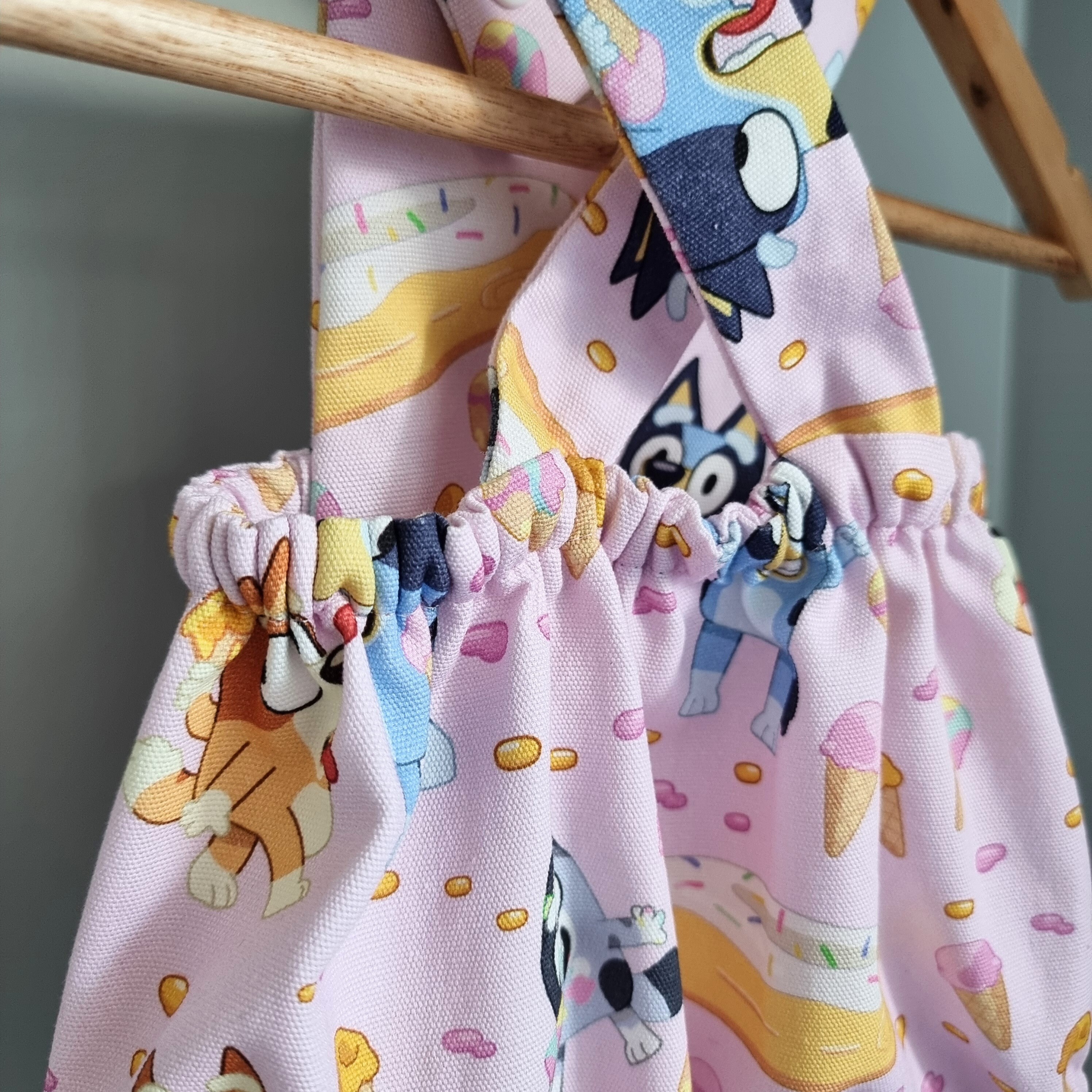 Handmade Bluey Baby Overall Romper, Bluey Baby Romper, Bluey Romper ...