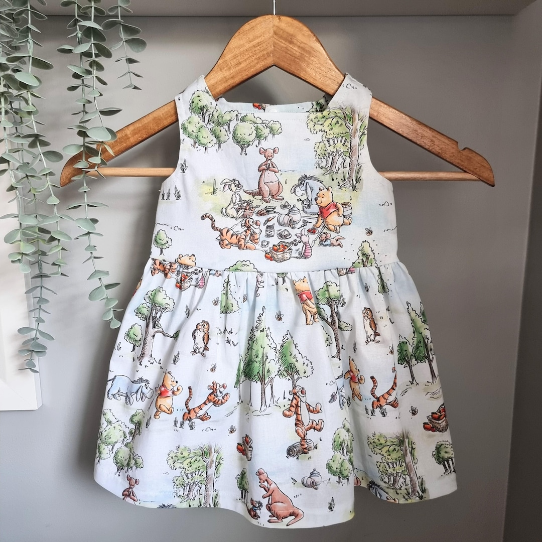 Handmade Winnie the Pooh Baby Dress: Hundred Acre Woods - Etsy