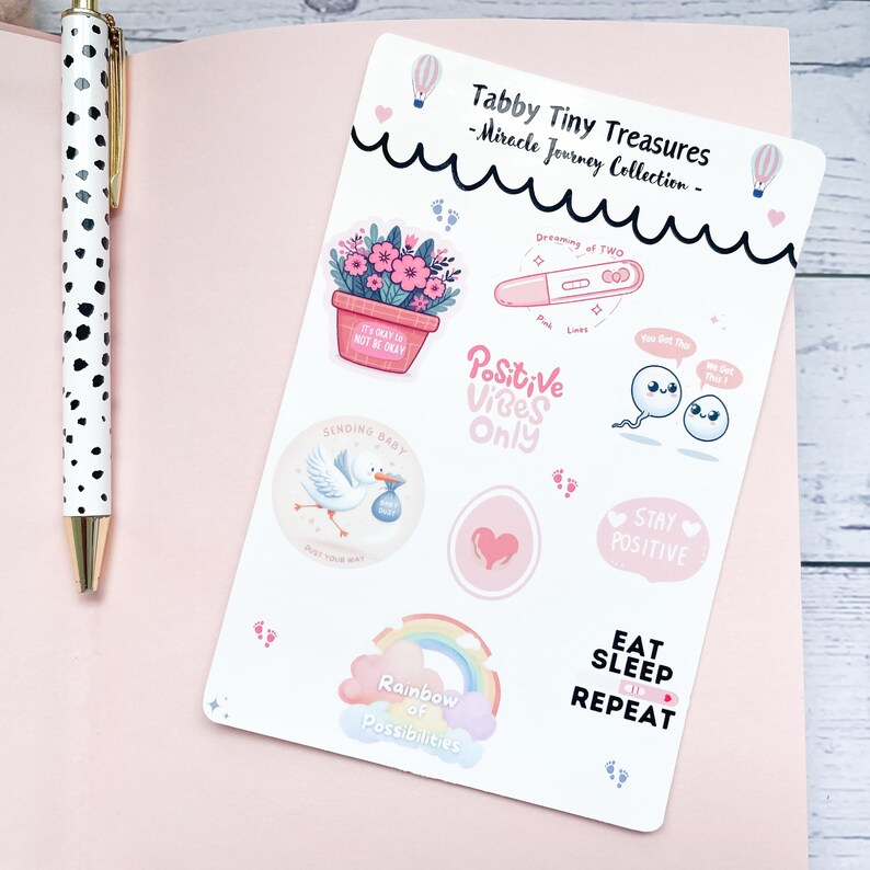 IVF Motivational 2 Sticker Sheet Pack, Infertility Journey, 25 ...