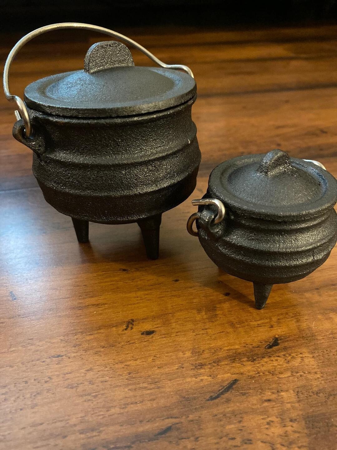 Cast Iron Cauldron, Kettle, Witch, Wicca, Altar Tools, Pot Boiler ...