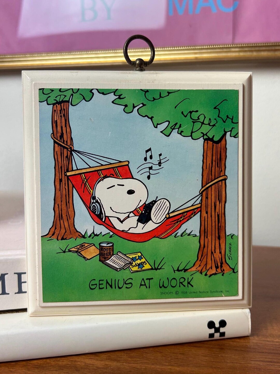 Snoopy Plaque Wall Decor - Genius at Work - Etsy