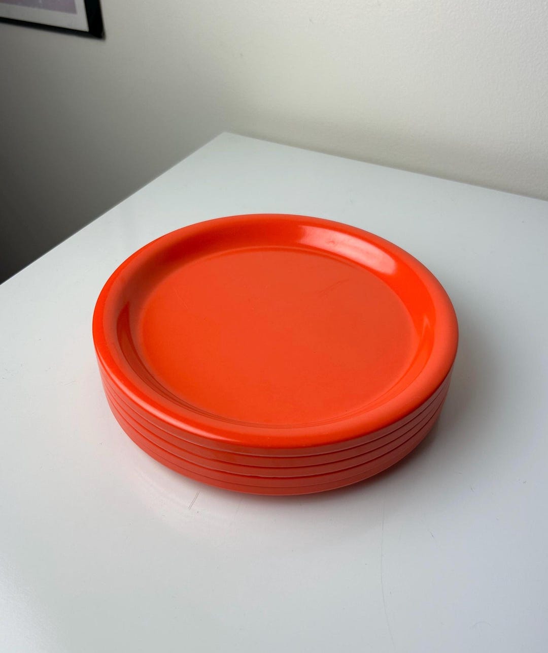 Set of 4 1970s Ingrid Chicago Orange Plates - Etsy