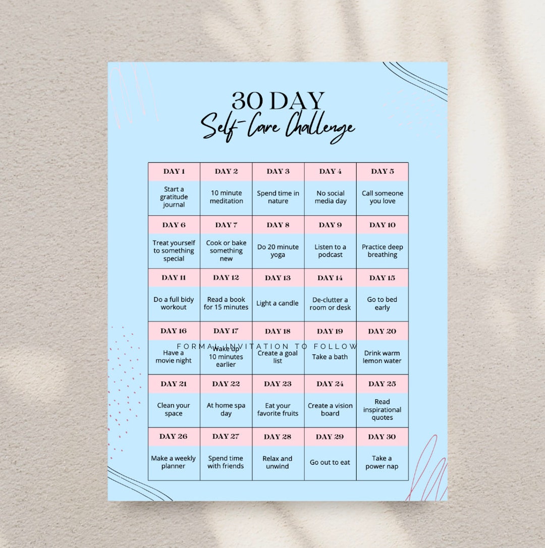 Self-care to Do List Challenge - Etsy