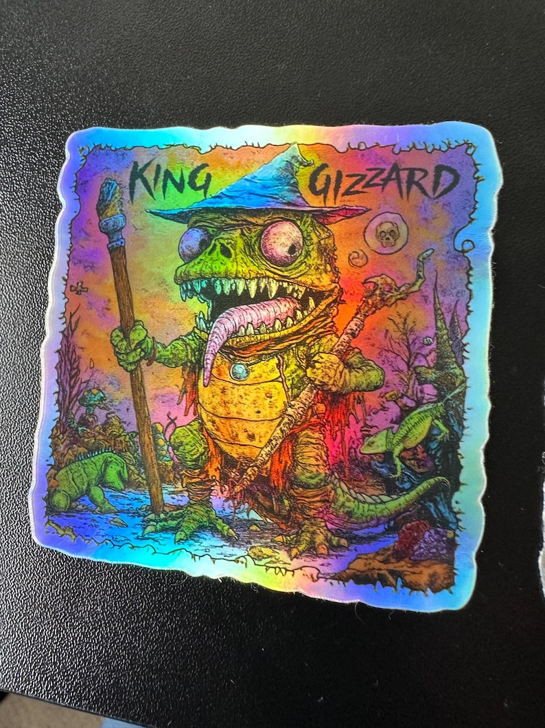 3pack King Gizzard & the Lizard Wizard Holographic 3x3in WEATHERPROOF ...
