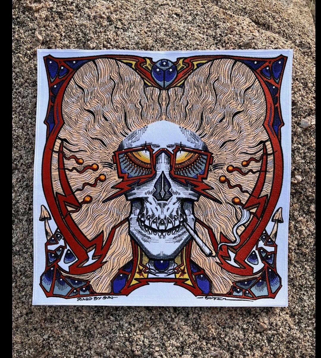 14'' X 14” “ruled by Sun” Embroidered Poster by Jack Shure LAST ...