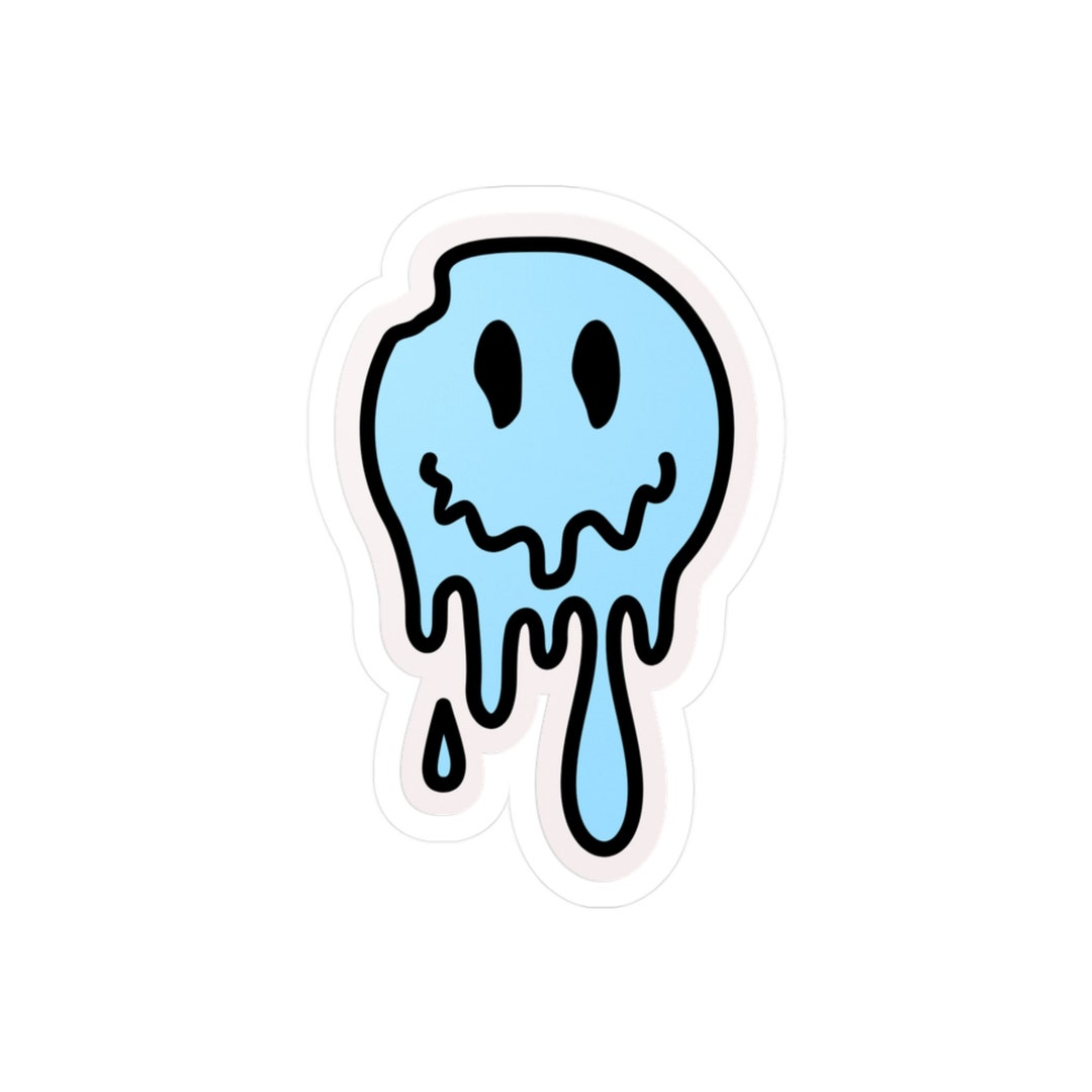 Melting Smiley Face Vinyl Decal - Etsy Canada