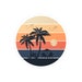Sunset Beach Vinyl Decal - Etsy