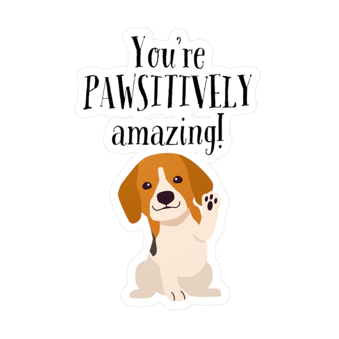 You're Pawsitively Amazing Vinyl Decal - Etsy
