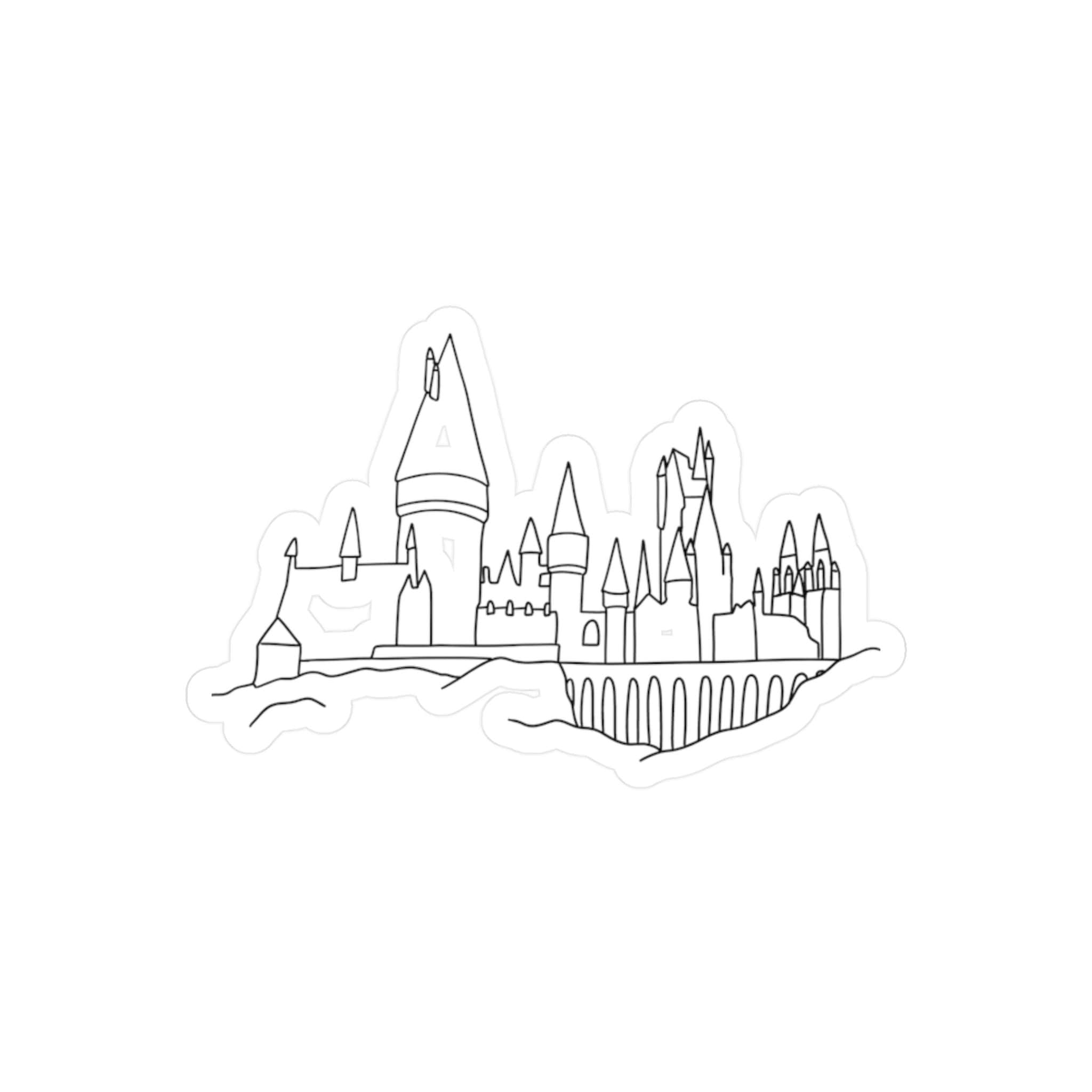 Hogwarts Outline Vinyl Decal - Etsy