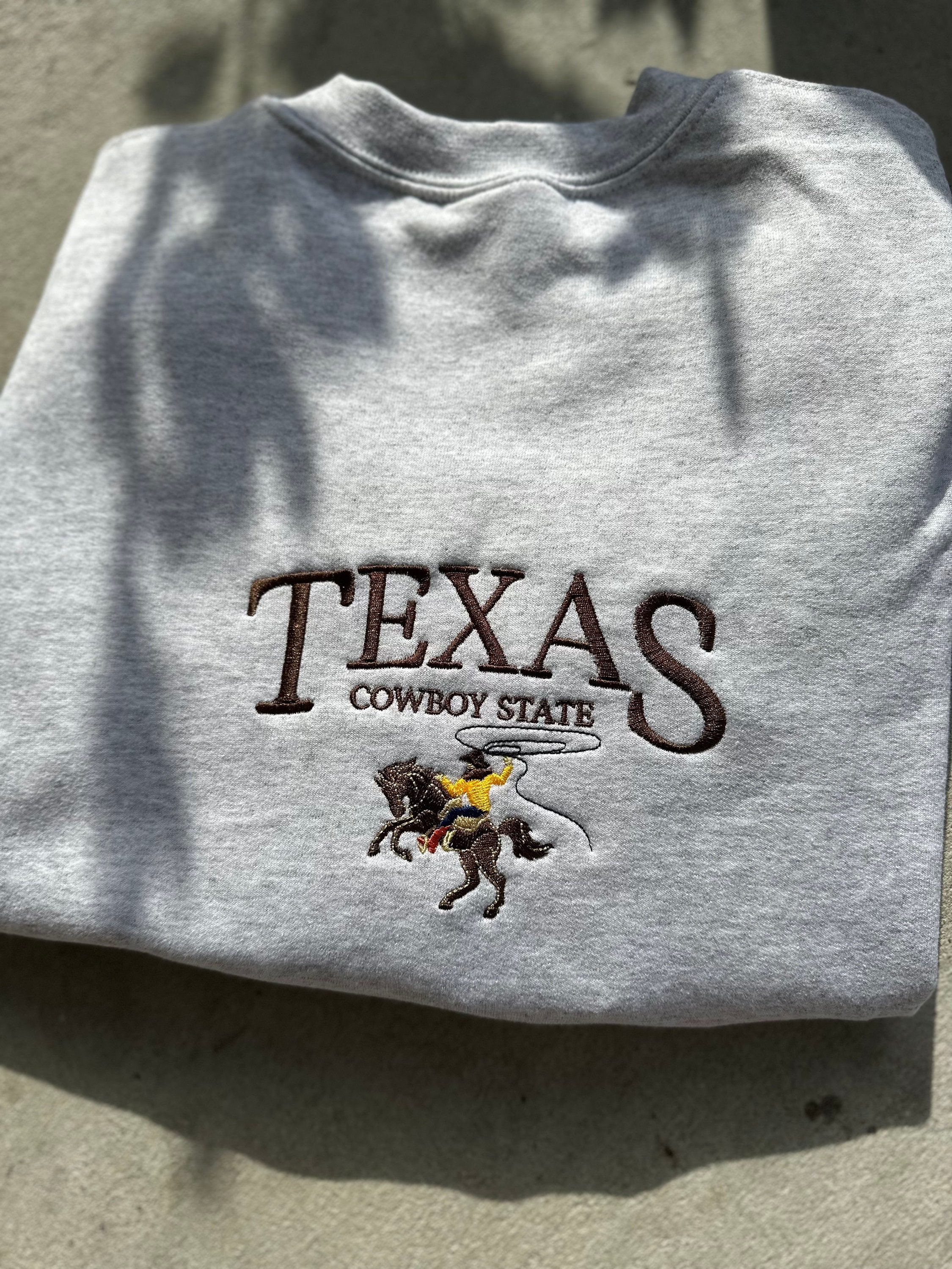 Cowgirls Texas Embroidered Sweatshirt, Cowgirl Embroidered Sweatshirt ...