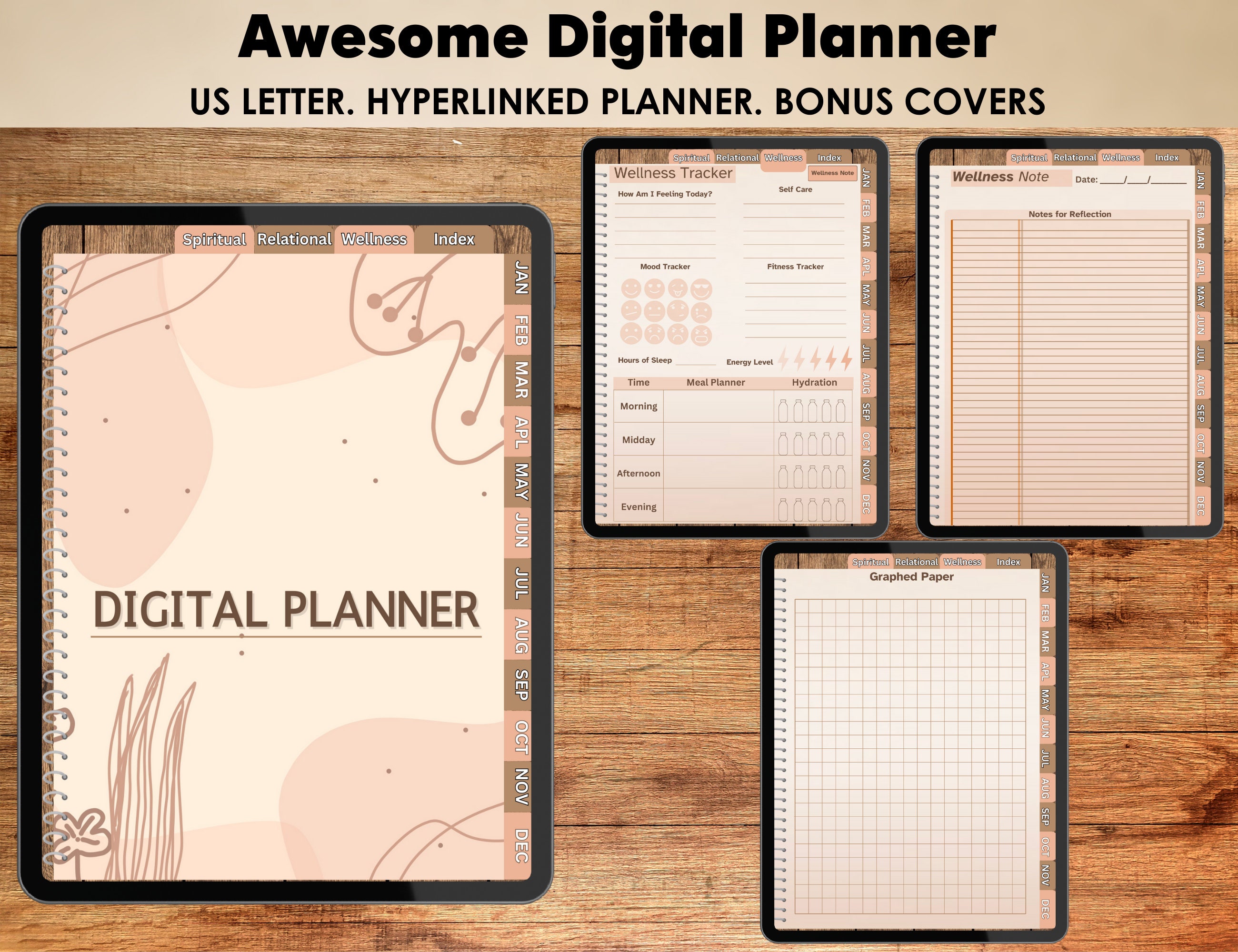 Digital Monthly Planners Goodnotes, Digital Planners Mental Health and ...