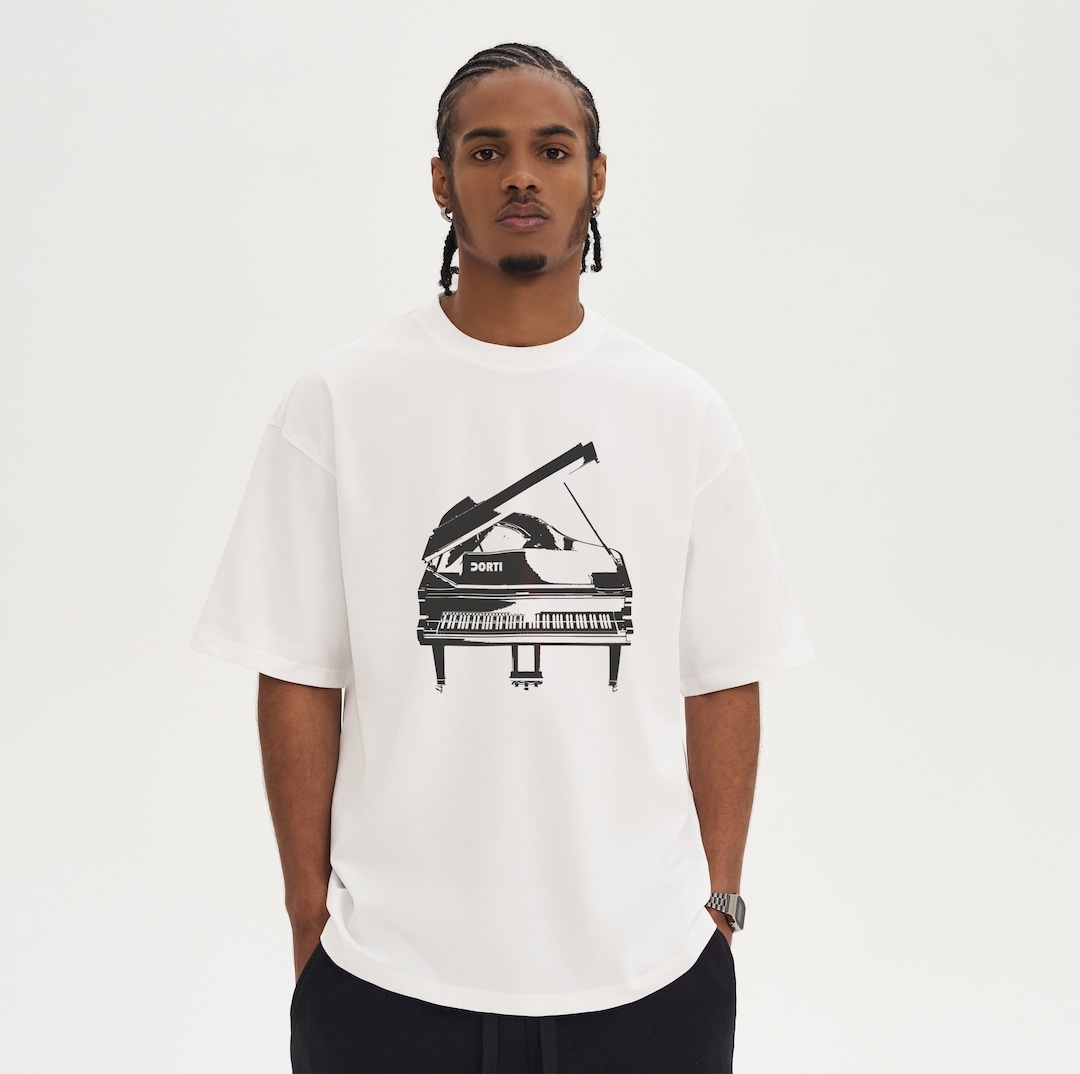 DORTI Piano Tee Classic Piano Keyboard T-shirt for Music Lovers and ...