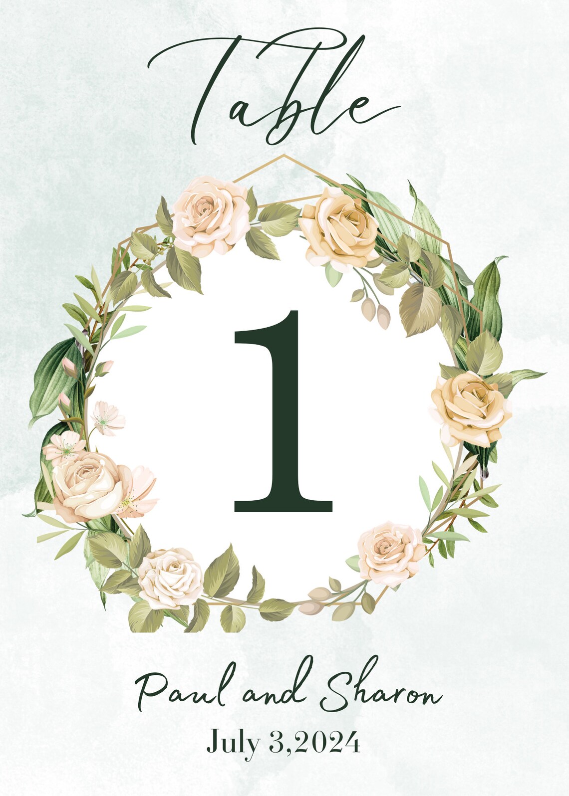 Editable Wedding Table Numbers Template (5x7)- PDF, Customizable and Printable Table Numbers - Etsy