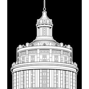 Rochester Rush Rhees Library Poster - Etsy