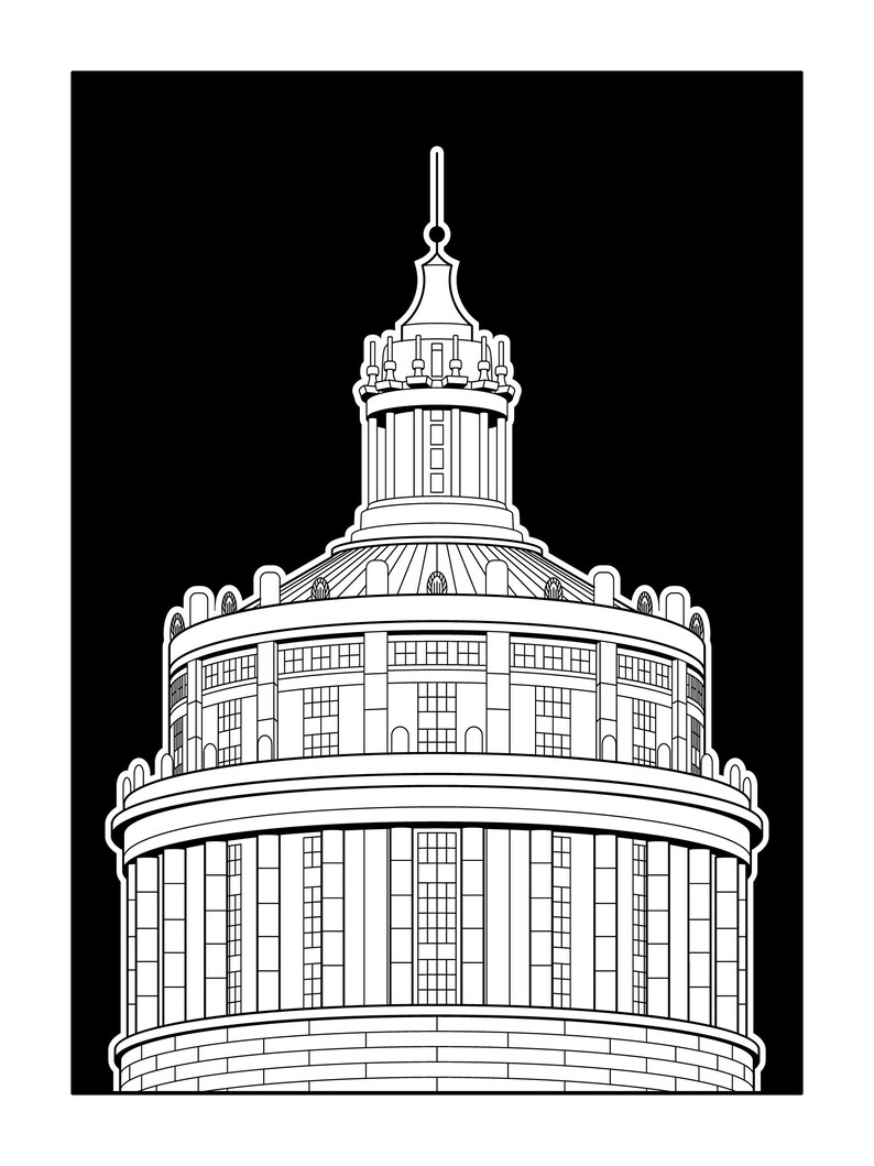 Rochester Rush Rhees Library Poster - Etsy