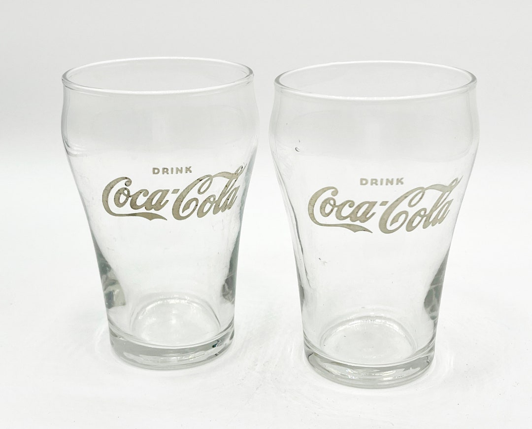Vintage Small Coca-cola Soda Glasses - Etsy