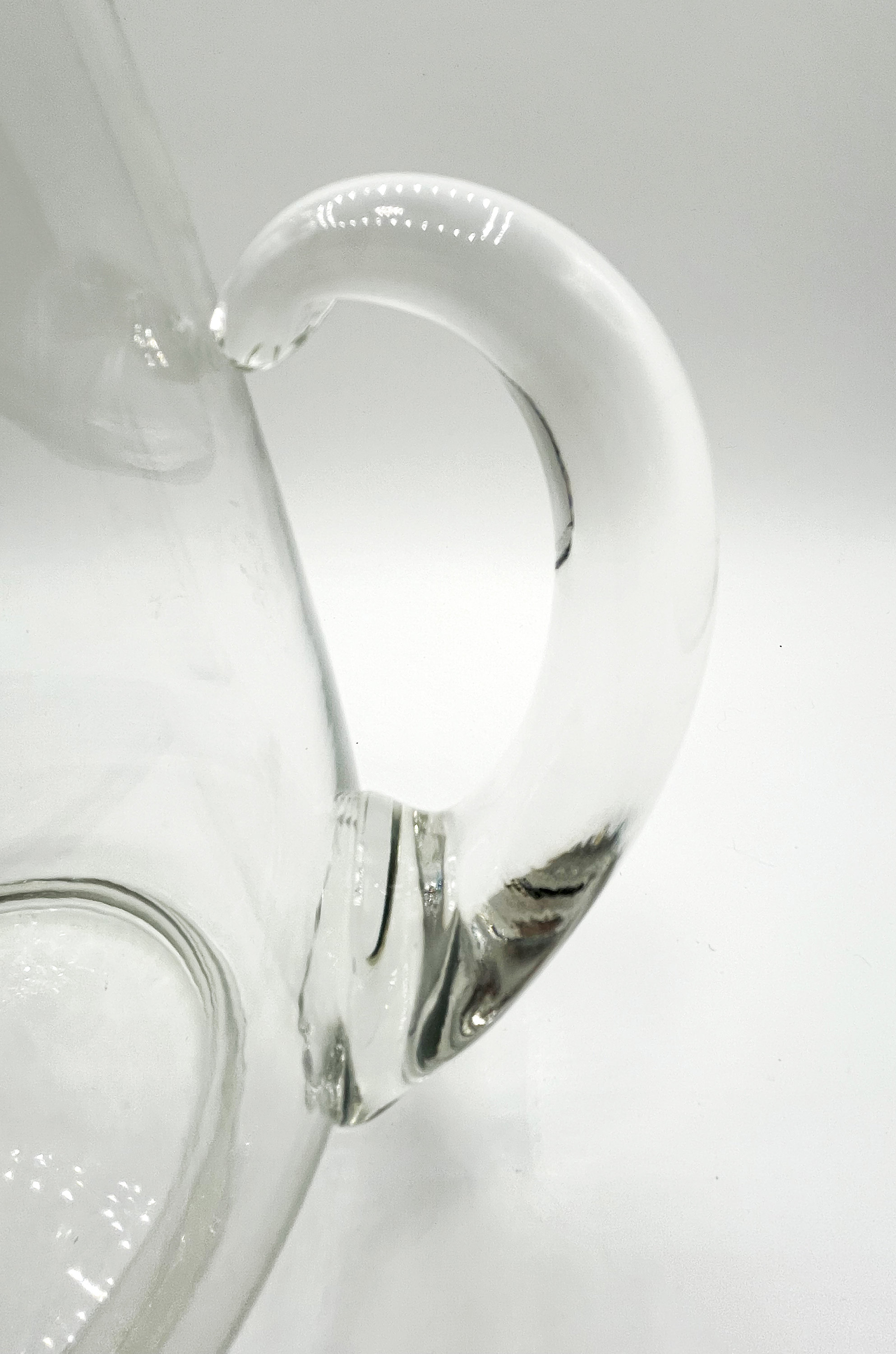 Glass Blown Pitcher With Curved Handle and Pinched Spout - Etsy