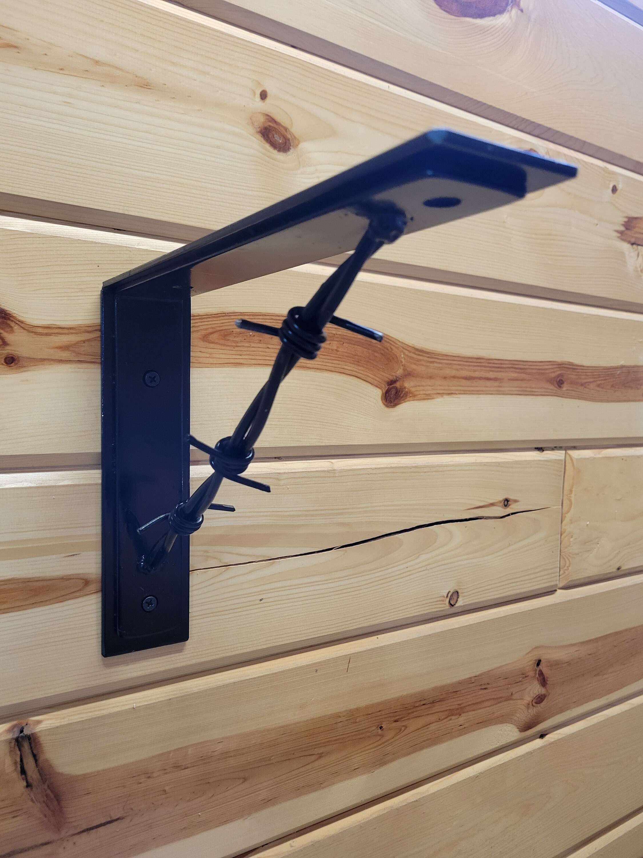 Heavy Duty Handmade Barbed Wire Shelf Brackets pair - Etsy