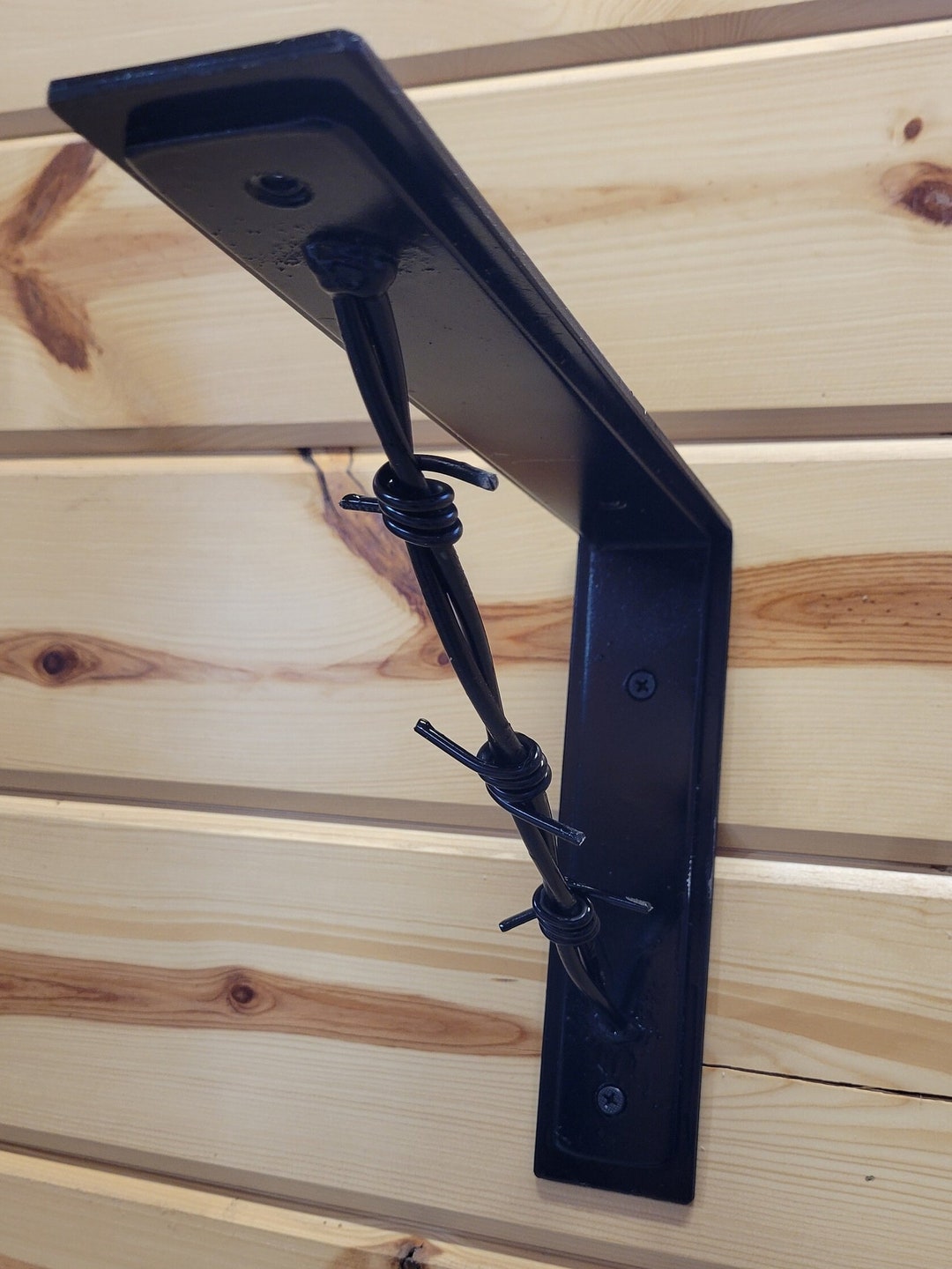 Heavy Duty Handmade Barbed Wire Shelf Brackets pair - Etsy