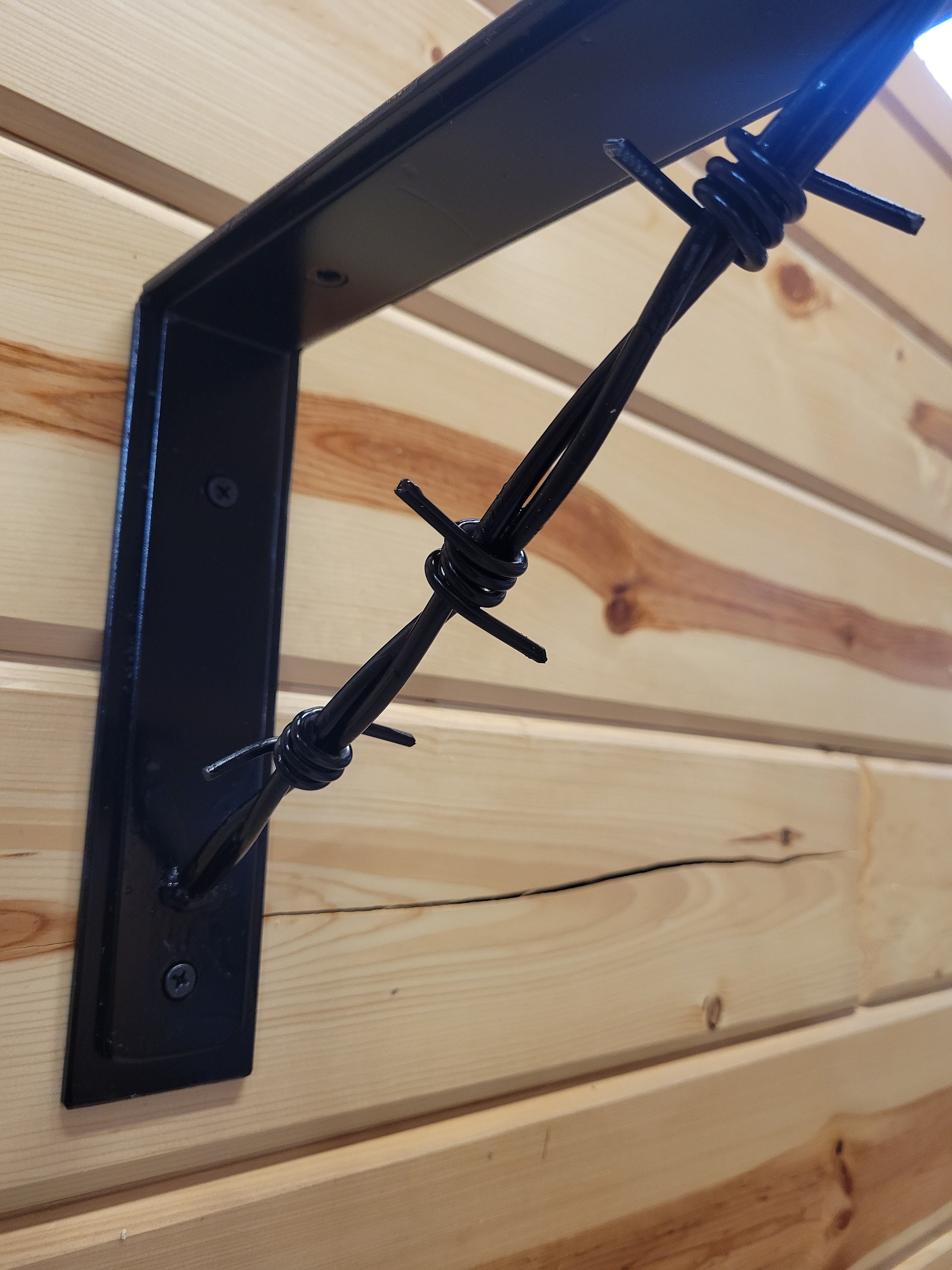 Heavy Duty Handmade Barbed Wire Shelf Brackets pair - Etsy